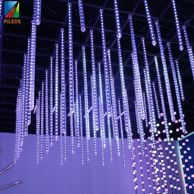20mm 3D LED Pixel Tube , 360 Degree Illuminated Digital SMD Meteor Tube ...