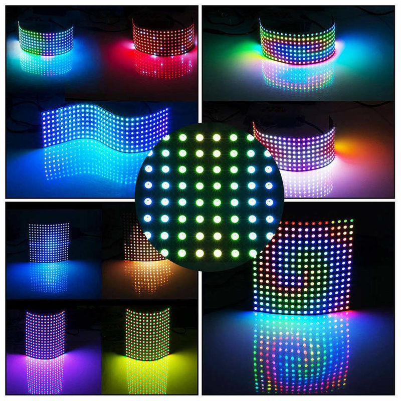 8x32 16x16 LED Matrix Panels WS2812B SK6812 IC With 5050DMX RGB SMD