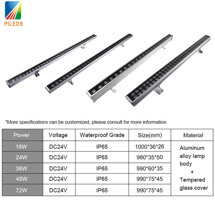 DMX RGB RGBW LED Wall Washing Lamp Ip65 For Building Exterior Decoration