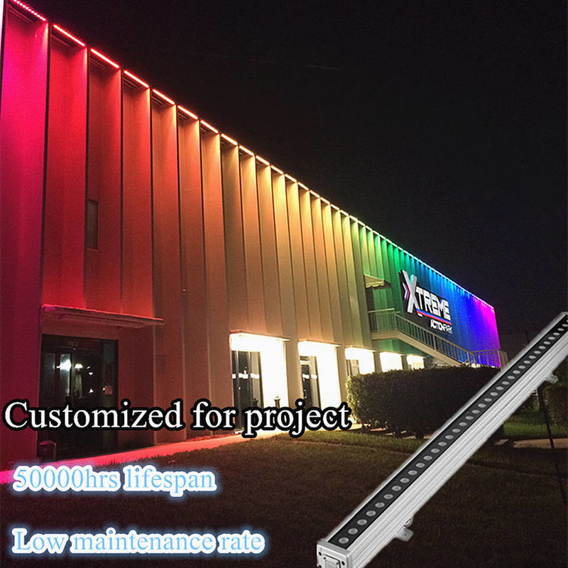 DMX RGB RGBW LED Wall Washing Lamp Ip65 For Building Exterior Decoration