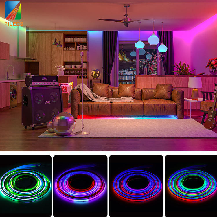 WS2811 Pixel COB LED Strip RGB 5M 12V SM16703 Addressable Programmable ...