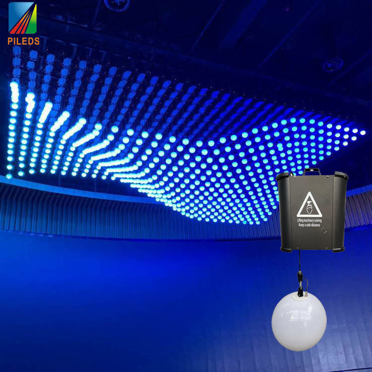 Customized DMX RGB LED Lifting Ball Wireless Control Kinetic Light Up Down