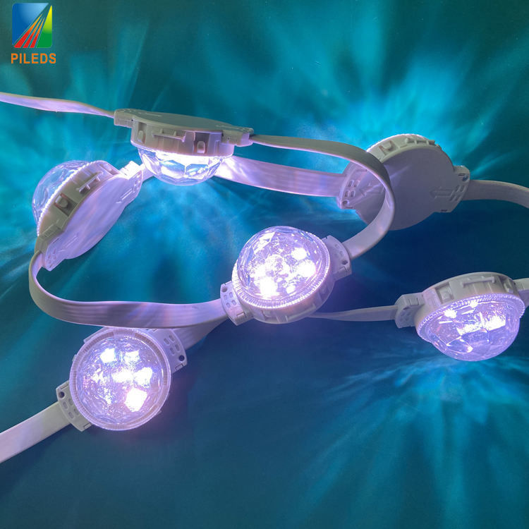 50mm Ip67 LED Point Light , Pixel Rgb Light With Diamond PC Cover