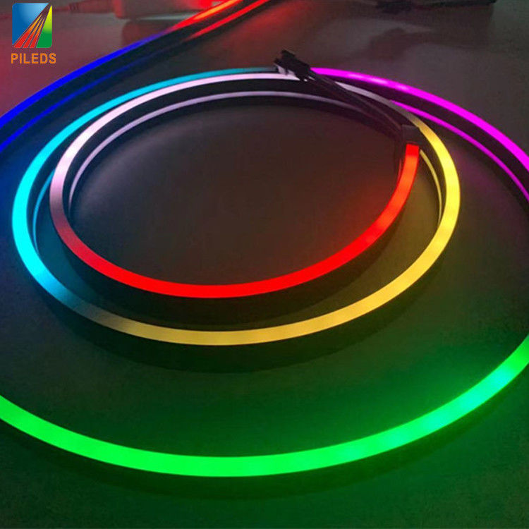 WS2811 LED Neon Strip , Black Color Silicone Neon Light Full RGB Color ...