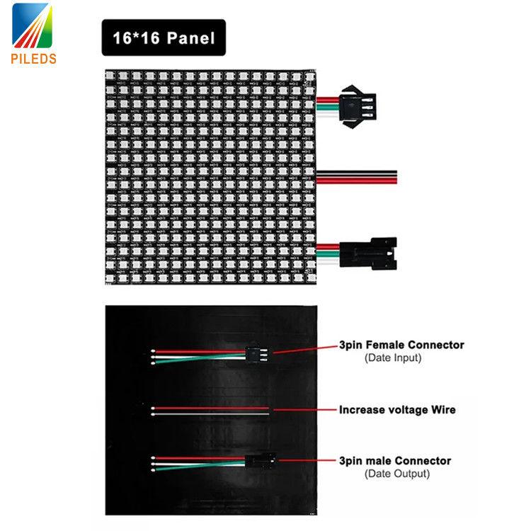 Flexible Addressable LED Matrix Panels 5050 SMD WS2812B 16x16