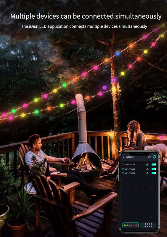 Waterproof IP44 LED Ball String Lights Remote Control For Outdoor ...