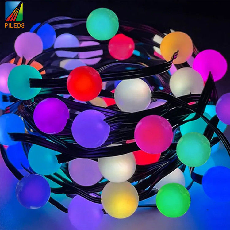 Waterproof IP44 LED Ball String Lights Remote Control For Outdoor ...