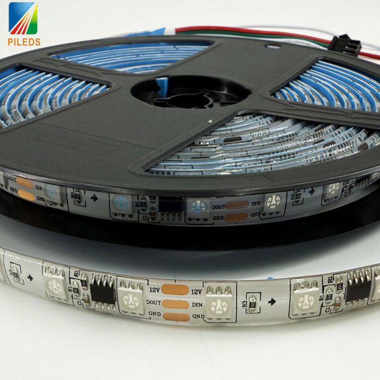 SPI-RGB Pixel LED Strip 12V 60LEDs WS2811 SM16703 Programmable Magic Addressable Smart LED Light ...